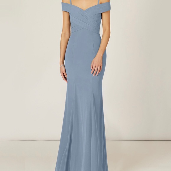 Azazie | Dresses | Azazie Dress New With Tag Size A2 Dusty Blue Color ...